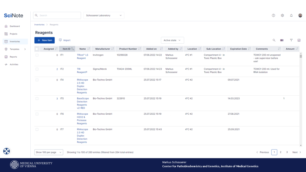 Improve inventory management in a research lab with SciNote - SciNote